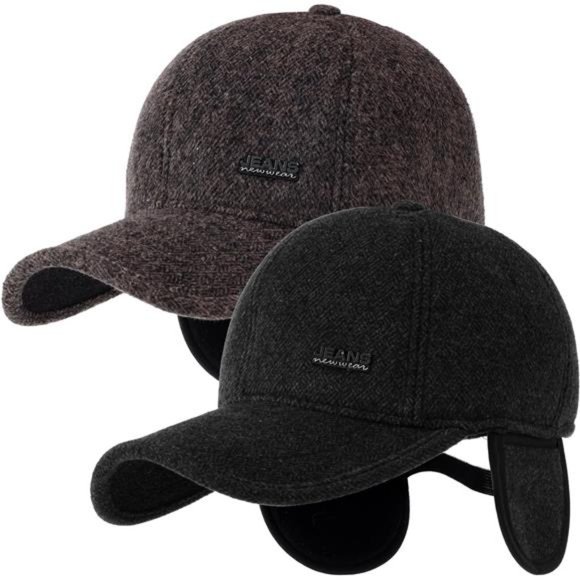 Accessories | 2 Pack Mens Winter Baseball Cap With Ear Flaps ...